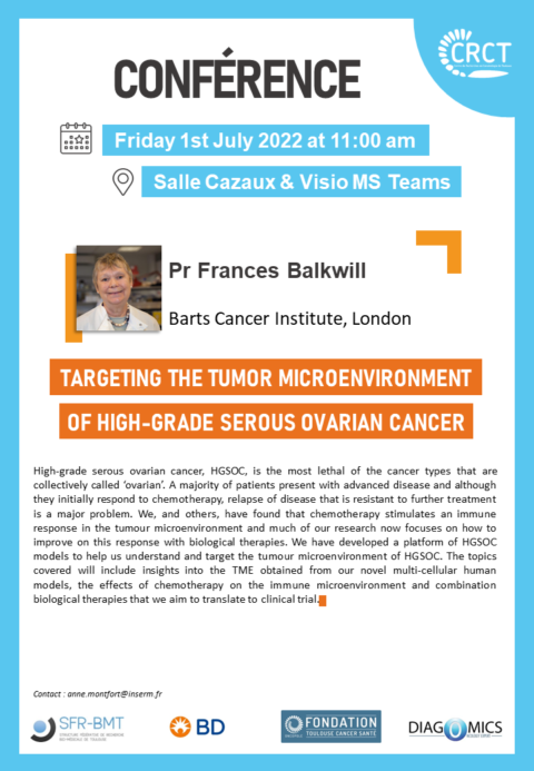 Conférence Pr Frances Balkwill : Targeting the tumour microenvironment ...